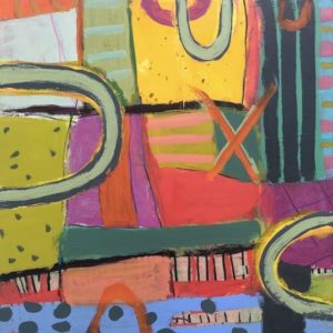 Tic Escapes.Susan Finsen.Mixed media on panel.1800 - Blue Hill Public ...