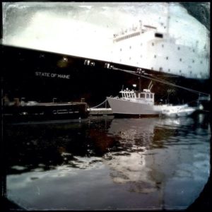 Training Ship State of Maine.Susan Finsen.Altered photograph.460 - Blue ...