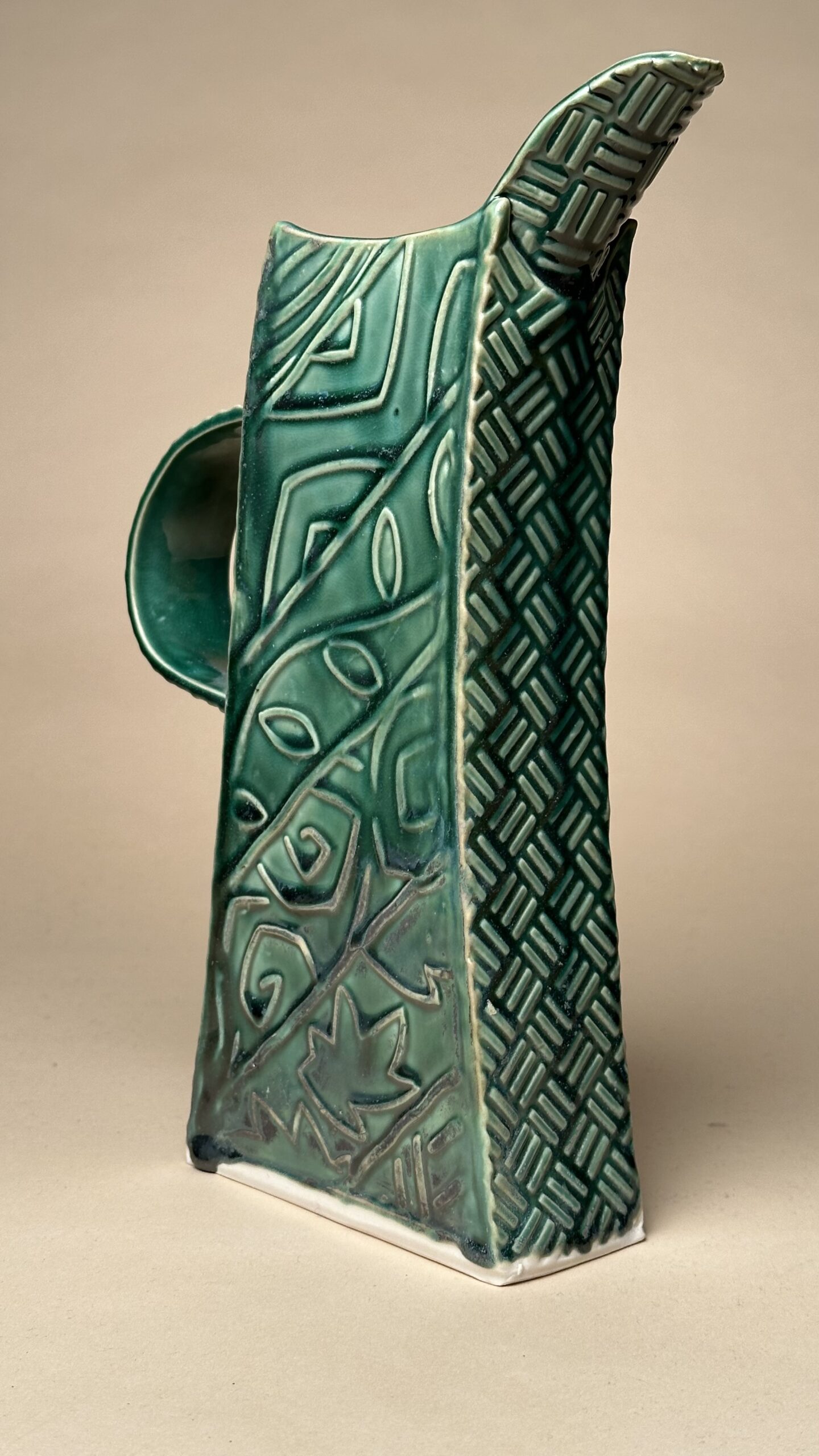 Porcelain pitcher by Melody Lewis-Kane - Blue Hill Public Library